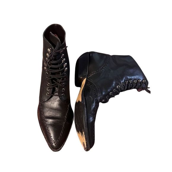 Pina Colada | Shoes | Vintagepina Colada Black Leather Textured ...